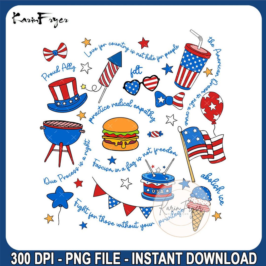 Liberal Fourth of July Doodle Png, Liberal Patriotic Png, Secret Subtle ...