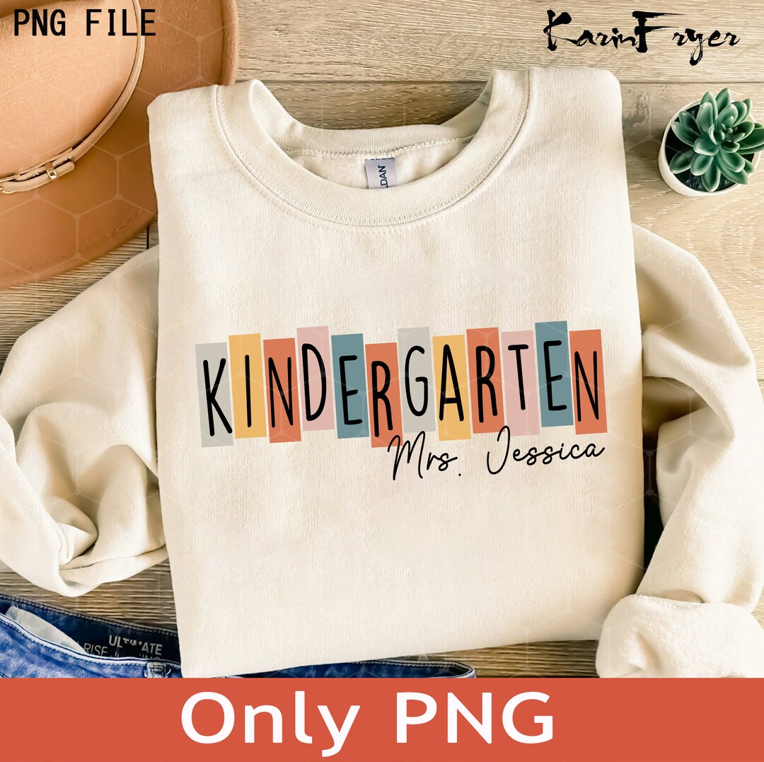 Custom Kindergarten Teacher Png,retro Kindergarten Dream Team Shirt Png ...