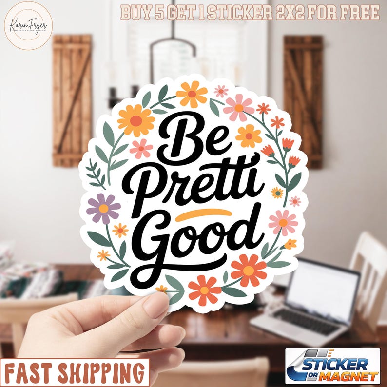 Floral Be Pretti Good Pin, Be Pretti Good Pin/magnet/sticker, Activism ...