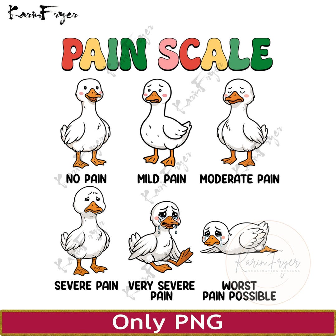 Pain Scale Funny Goose Png, Nurse Png, Nurse Triage and Pain Assessment ...