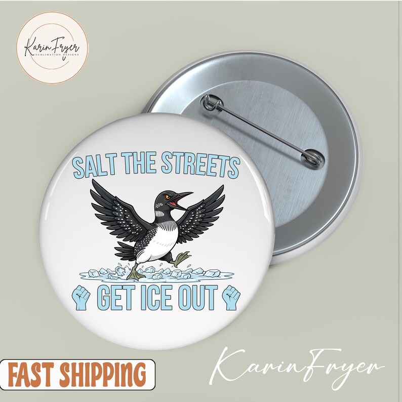 ICE Out Sticker, Minnesota Loon Salt the Streets Vinyl Decal, Anti ...