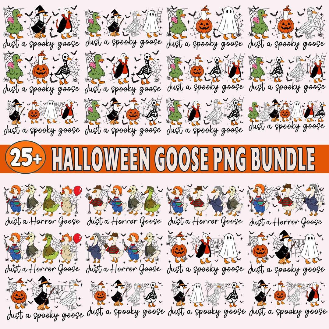 35+ Halloween Horror Goose Png Bundle, Halloween Silly Goose Png, Funny ...