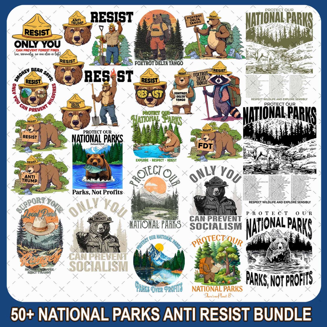 50+ National Parks Anti Resist Bundle Png,resist Bear,environmental ...
