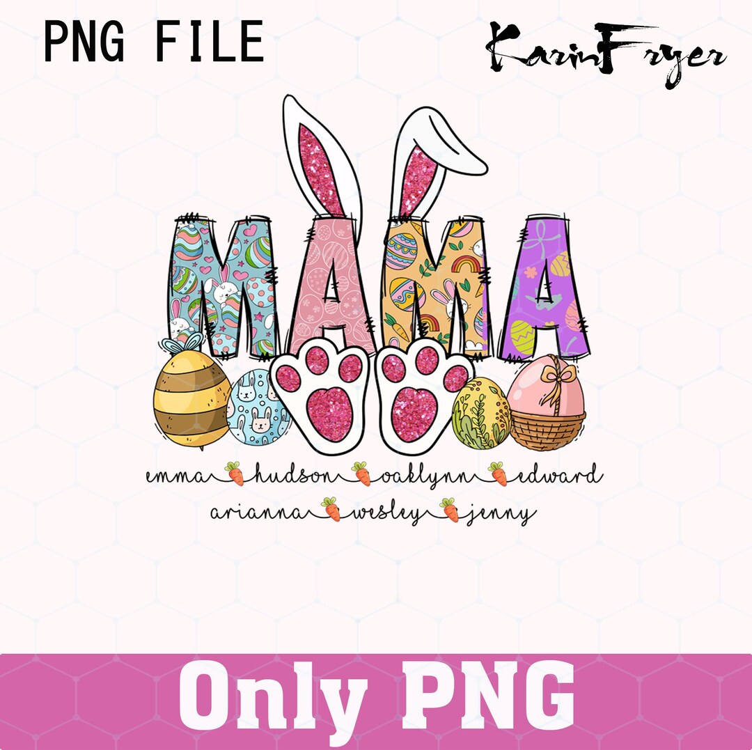 Personalized Mama Bunny Easter Png, Mama Peeps Easter Day Png, Custom ...