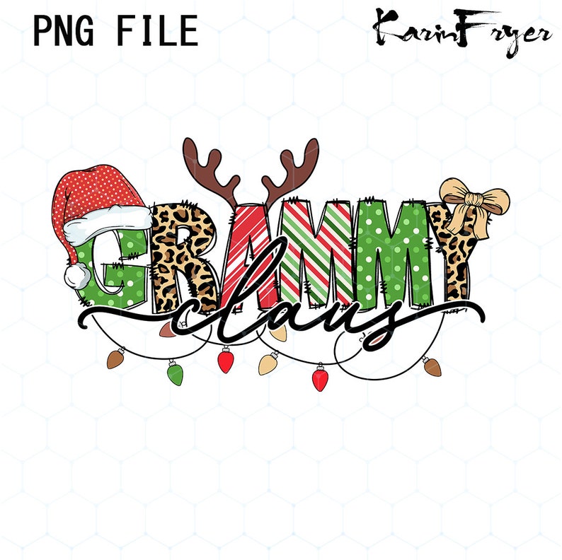 Grammy Claus Png, Christmas Png, Retro Christmas, Christmas Sublimation ...