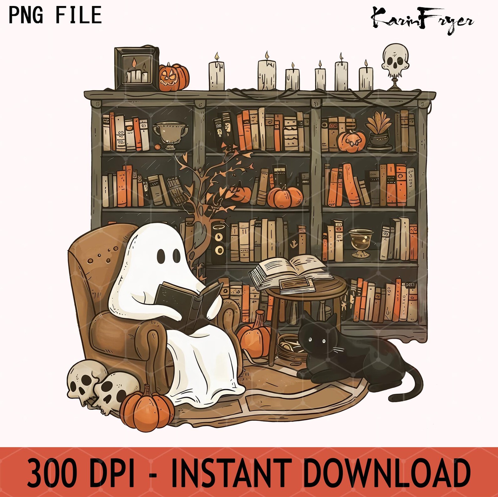 Ghost Reading Book Png, Ghost Books Halloween Png, Teacher Halloween ...