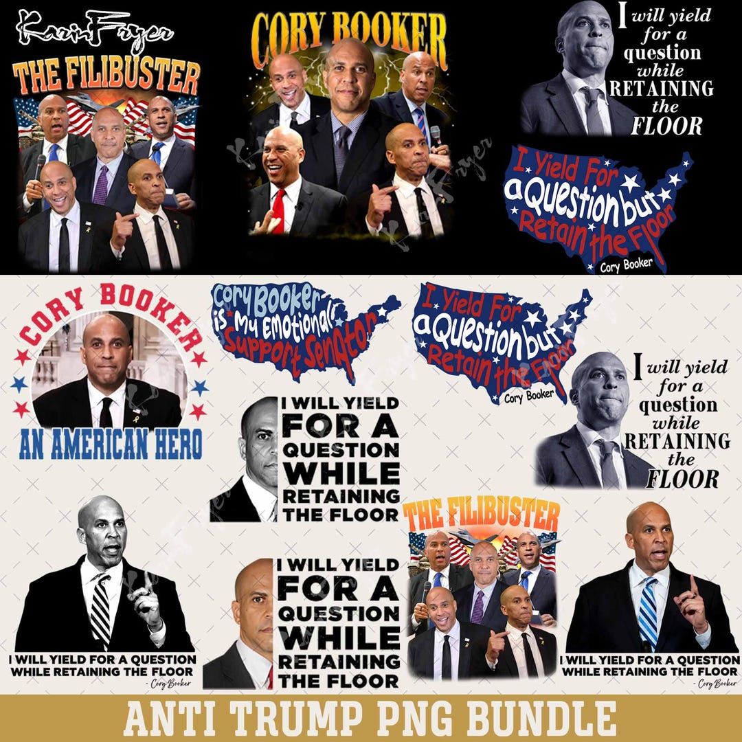 12 + Anti Trump Png Bundle, Cory Booker Png, I Will Yield for a ...