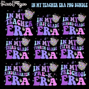 In My Teacher Era PNG Bundle, Teacher Era Png, 1st Grade Era Png ...