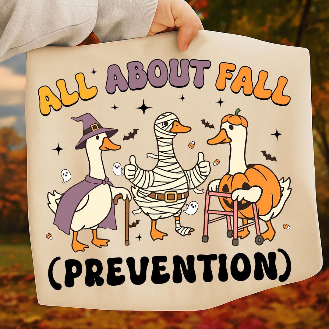 All About Fall Prevention PNG, Funny Goose Halloween Clipart, Physical ...