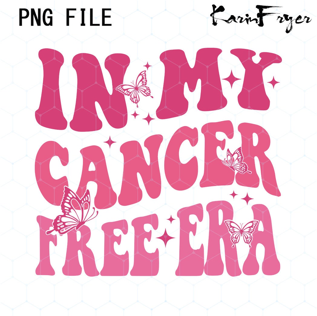 In My Cancer Free Era Png Groovy Breast Cancer Awareness - Etsy