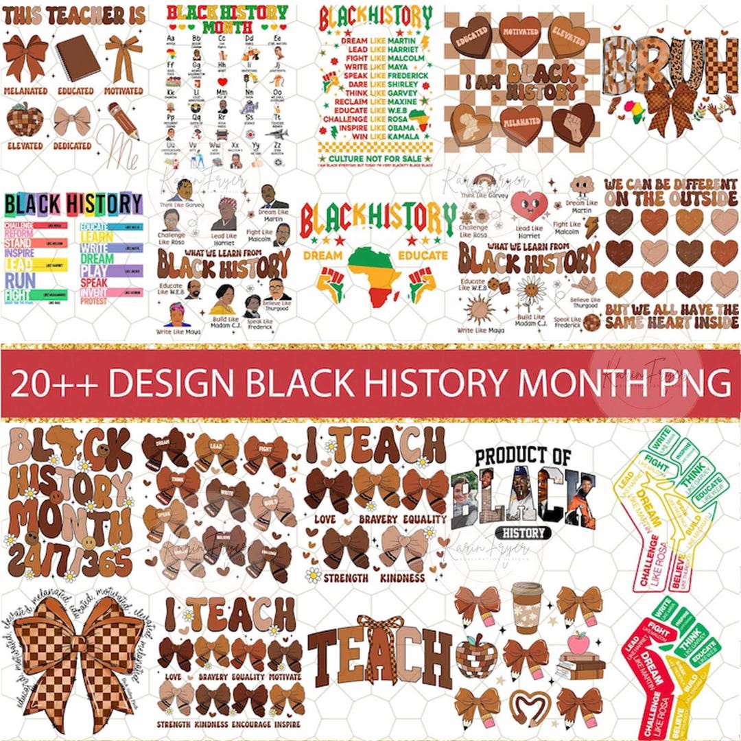 20+ Black History Month Png Bundle, Juneteenth Png Bundle, Black People ...