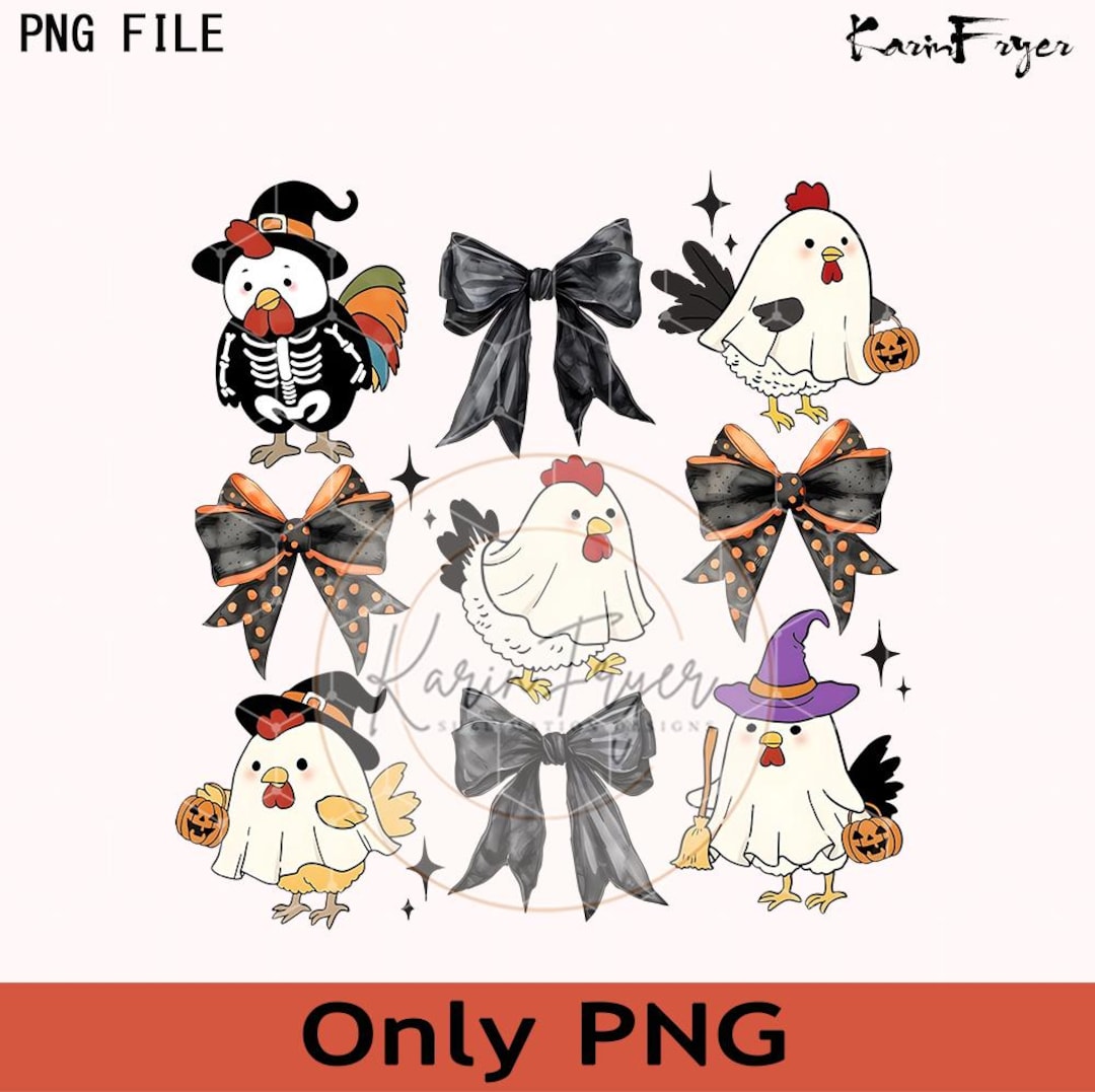 Halloween Chicken Png,ghost Chickens Png,halloween Png,spooky Farm Png ...
