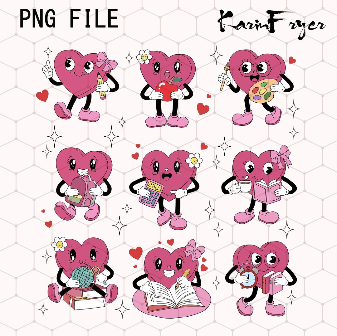 Candy Heart Teacher Png, Teacher Valentines Shirt Png, Retro Valentines ...