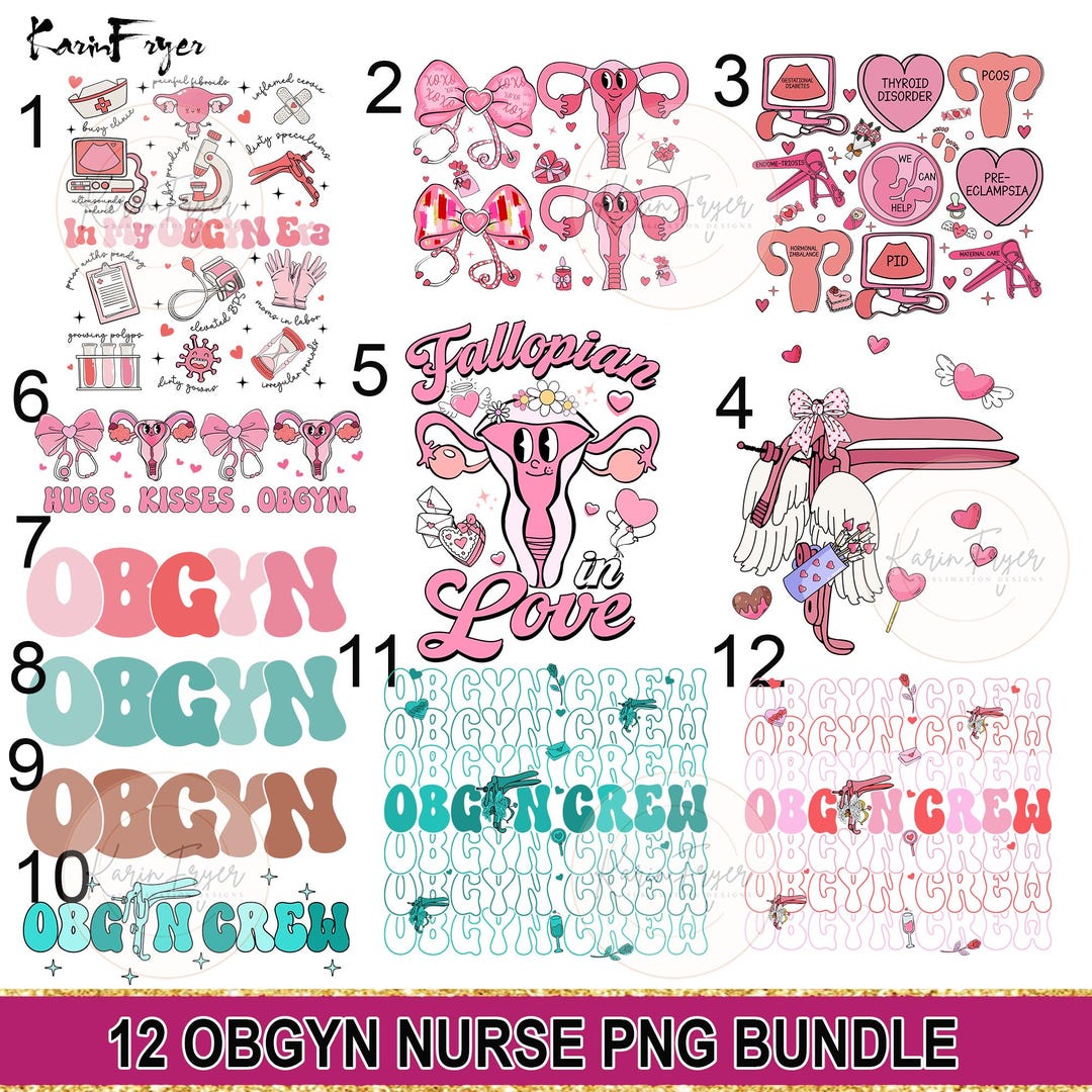 12 Obgyn Nurse Valentine Bundle, Speculum OBGYN Valentine, Obstetrician ...