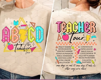 Retro Teacher Svg, ABCD Teacher Tour Svg, Back to School Svg, End of ...