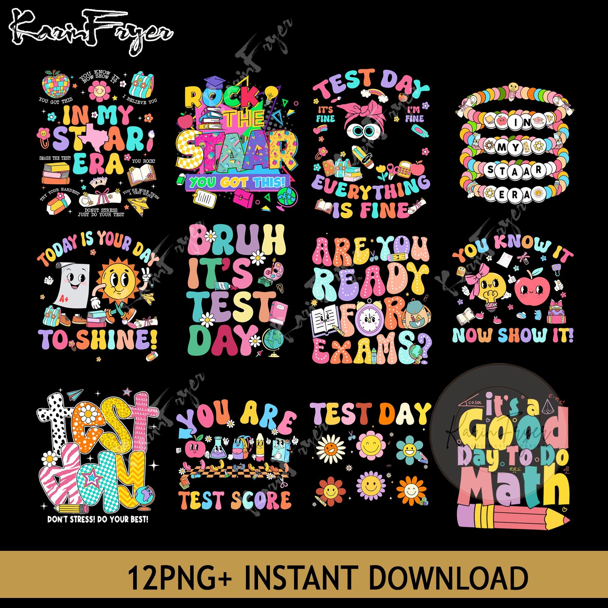 12+ STAAR Test Day PNG Bundle | Rock the Test in My STAAR Era ...