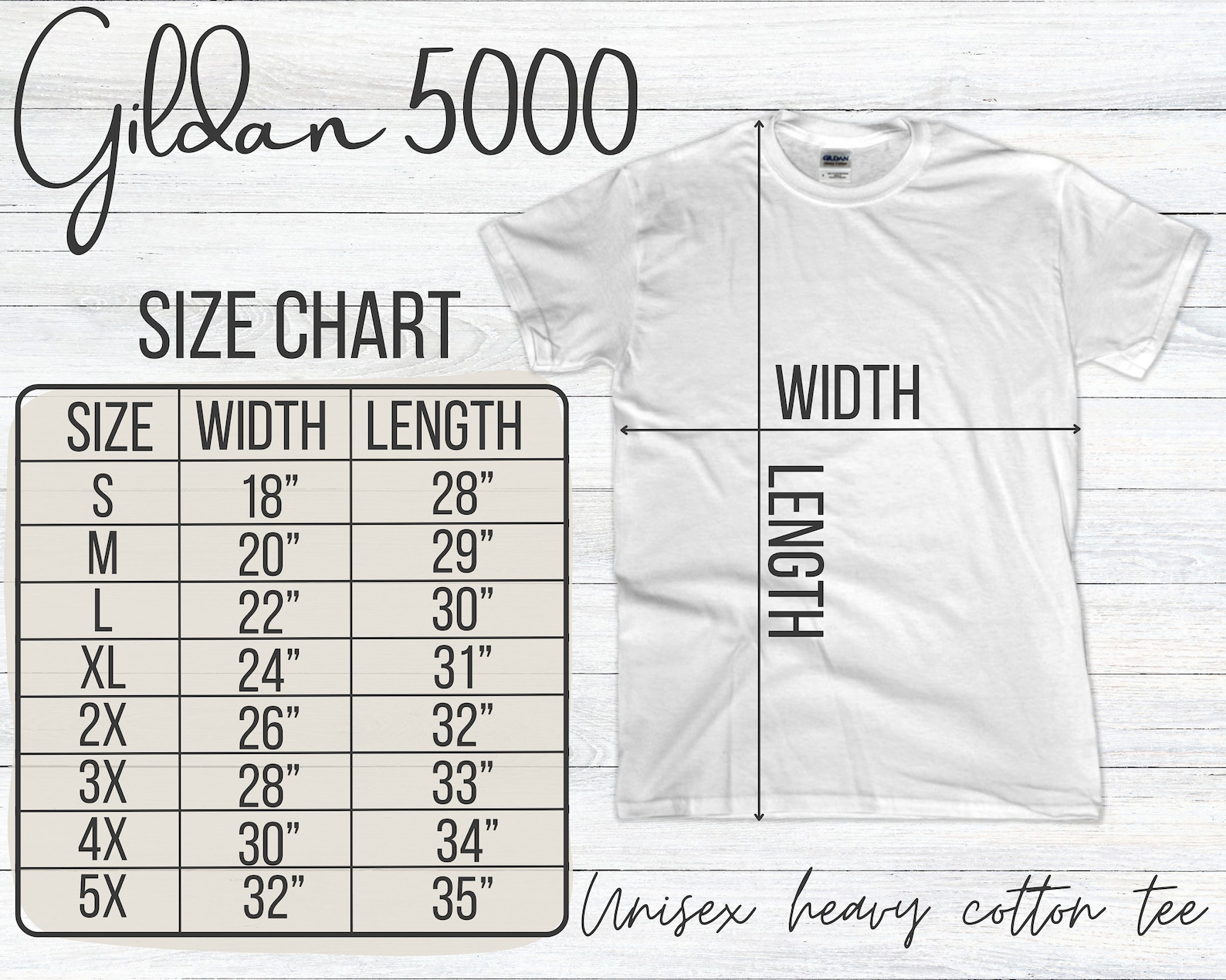 Gildan 5000 Size Chart T Shirt Mockup Gildan Tshirt Sizing G500 Size ...