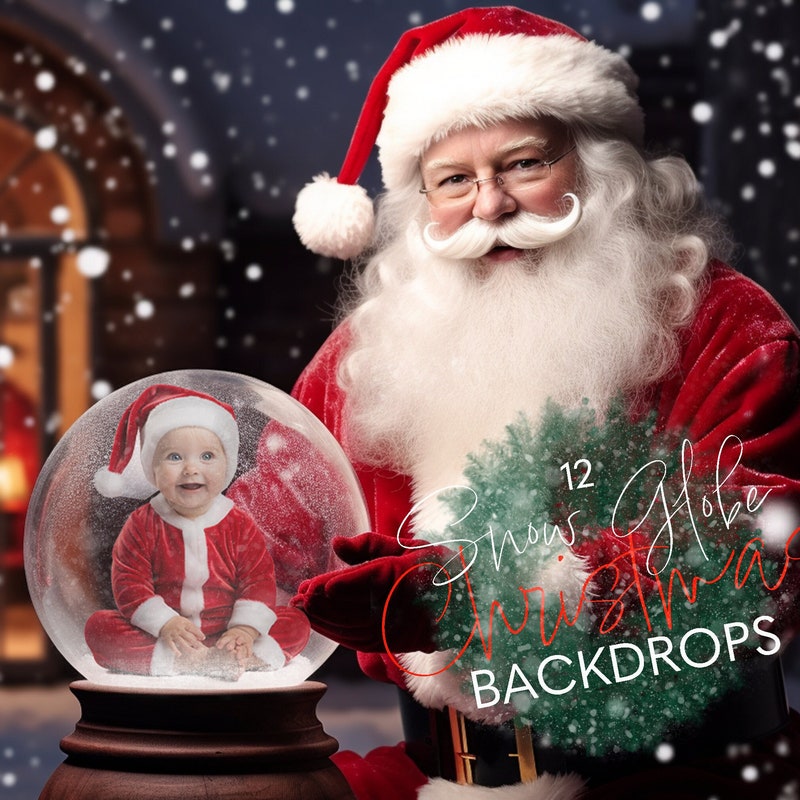 Santa Backdrop - Etsy