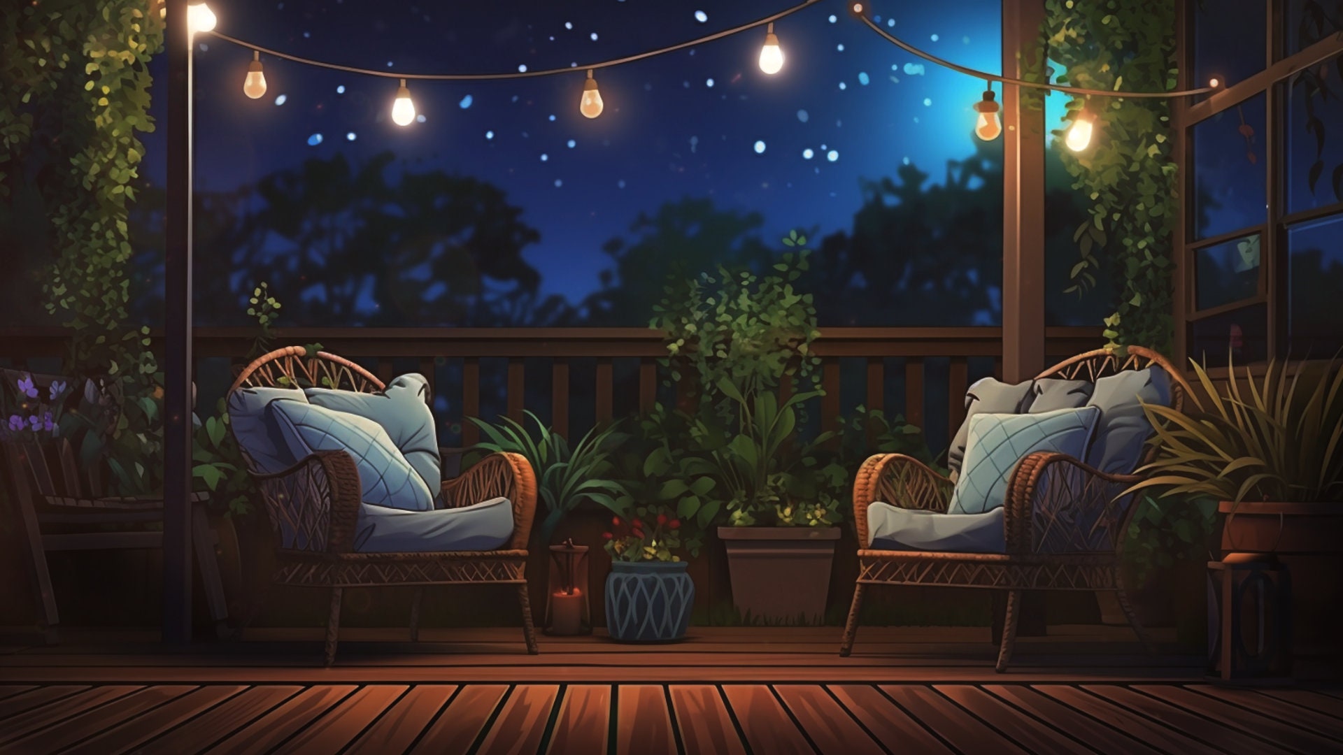 Animated Lofi Background Aesthetic Vtuber Room Background Twitch Overlay Seamless Loop Pngtuber ...