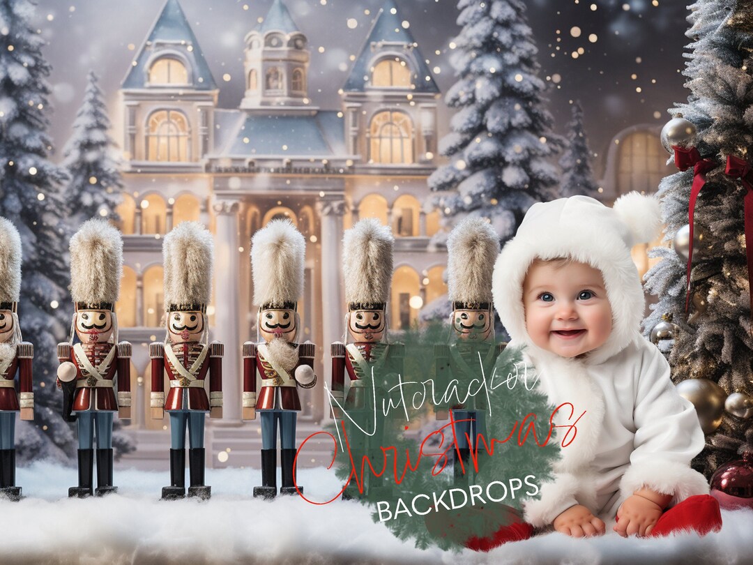 Christmas Backdrop Nutcracker Christmas Wonderland Digital Backdrop Photography Backdrop Bundle ...