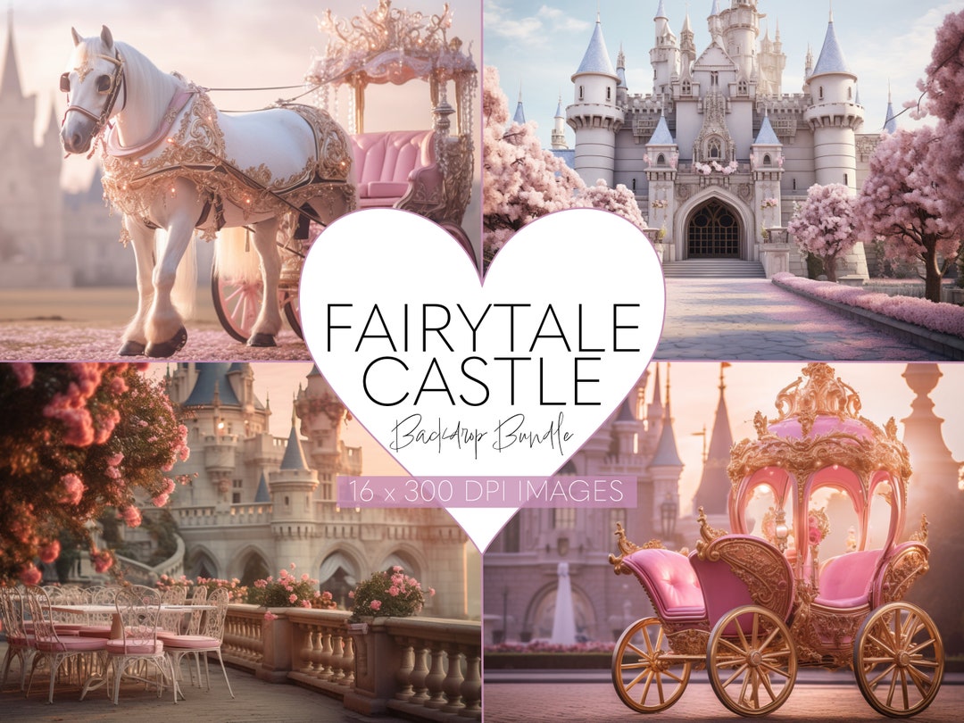 Fairytale Castle Backdrop Princess Castle Backdrop for Girls Digital ...