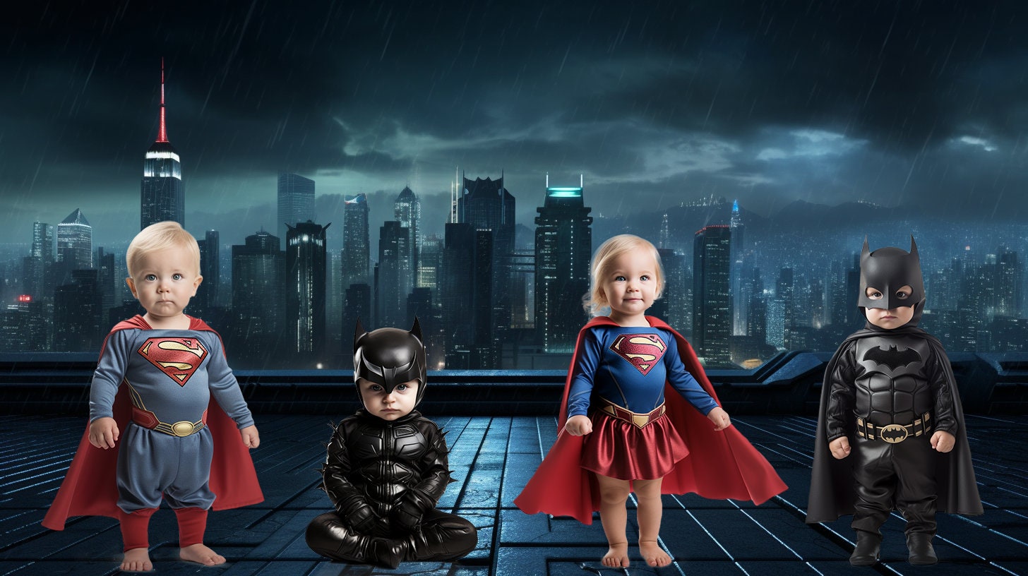 Superhero Digital Backdrop for Kids Background for Photoshop Digital ...