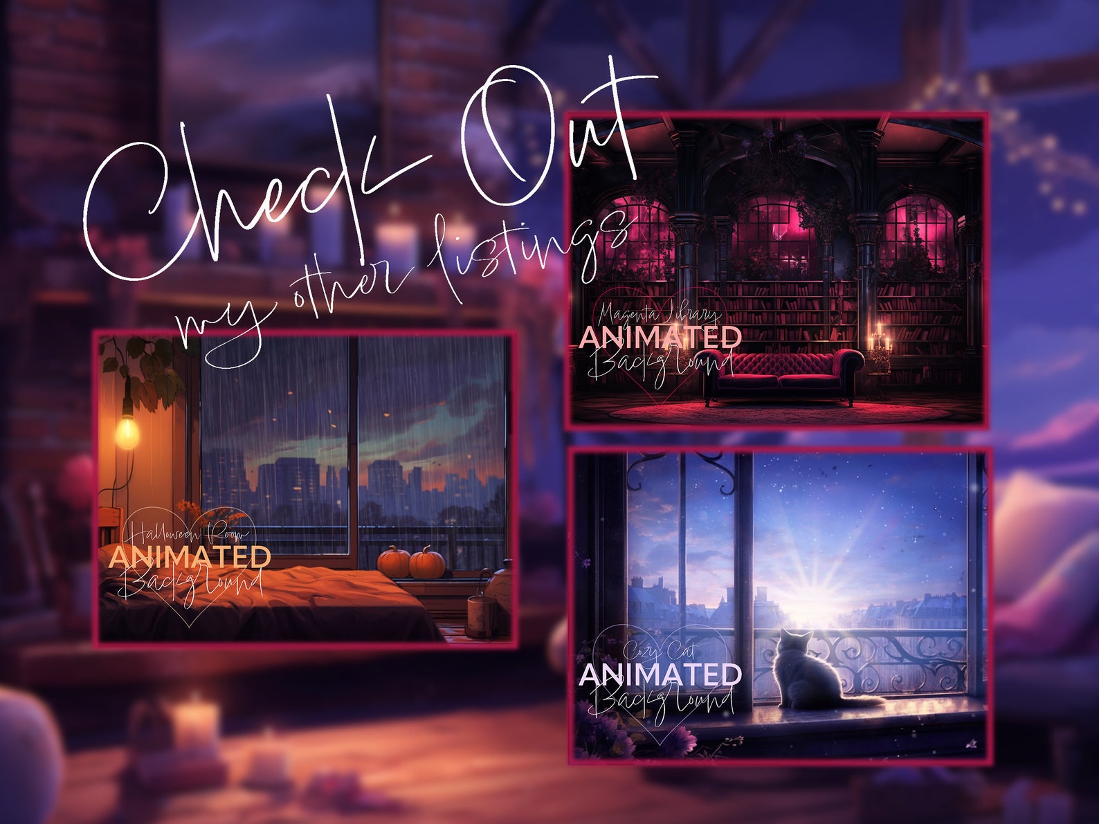 Vtuber Background Animated Background for Streaming Animated Background ...