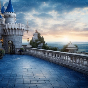 Fairytale Castle Backdrop for Girls Photoshop Overlay Castle Digital ...