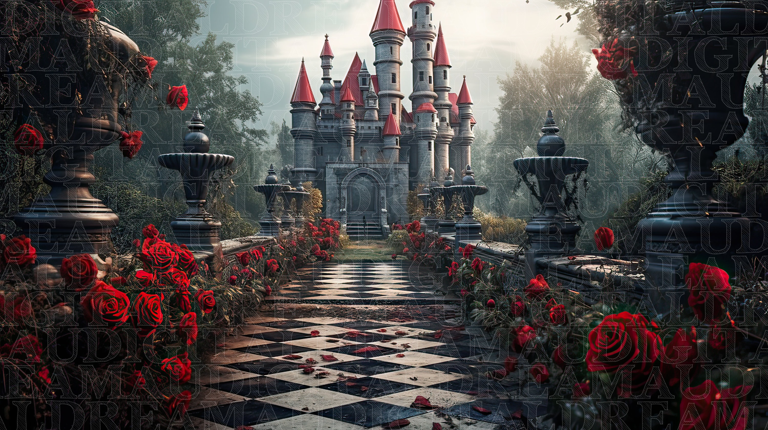 Wonderland Backdrop for Girls Alice in Wonderland Background for ...