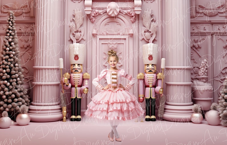 Christmas Backdrop Nutcracker Christmas Wonderland Digital Backdrop ...