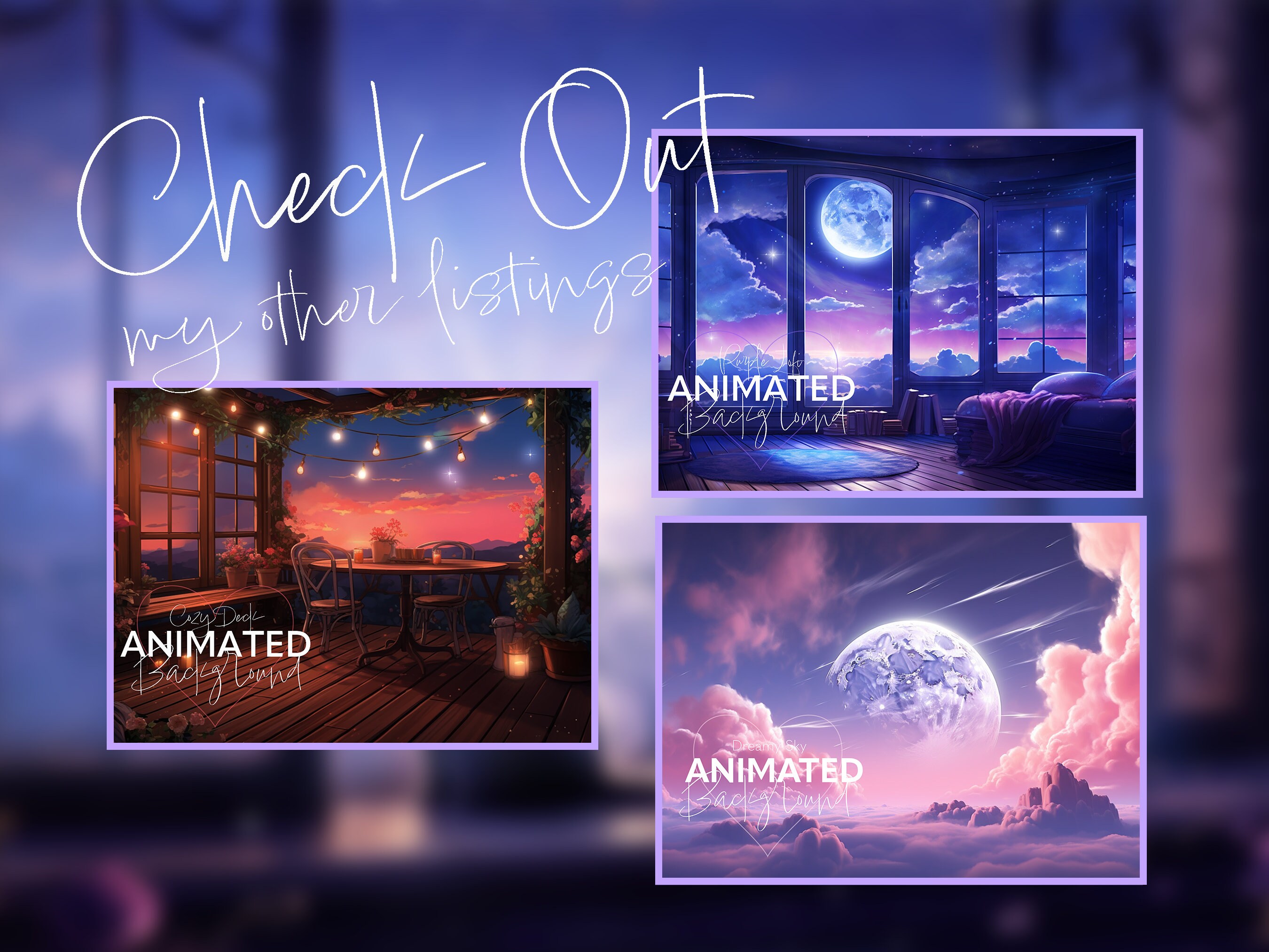 Animated Background for Streaming Animated Background for - Etsy