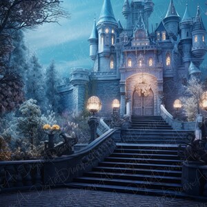 Fairytale Castle Backdrop for Girls Photoshop Overlay Castle Digital ...