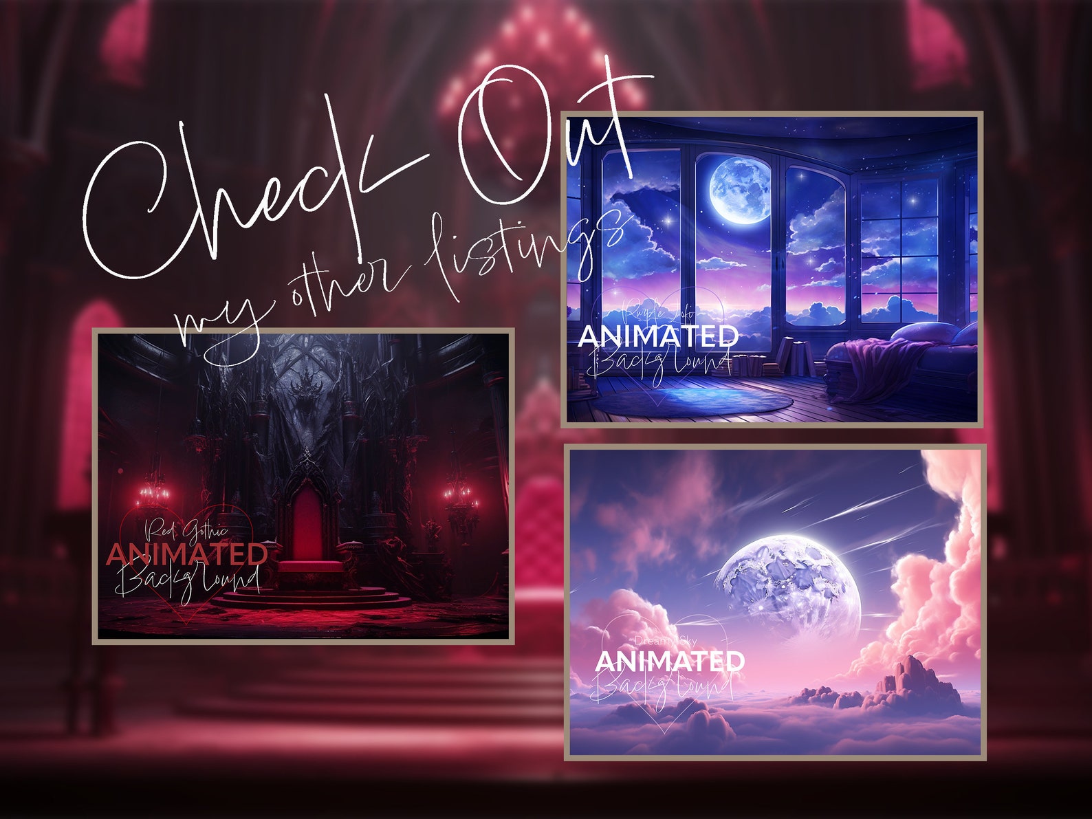 Vtuber Background Animated Background for Streaming Animated Background ...