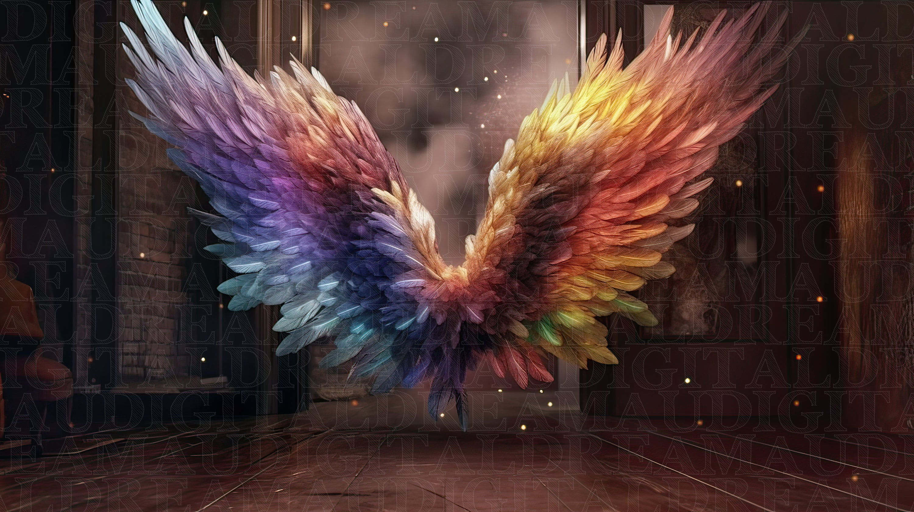 Rainbow Angel Wings Digital Backdrop Maternity Digital - Etsy