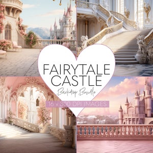 Fairytale Castle Backdrop Princess Castle Backdrop for Girls Digital ...