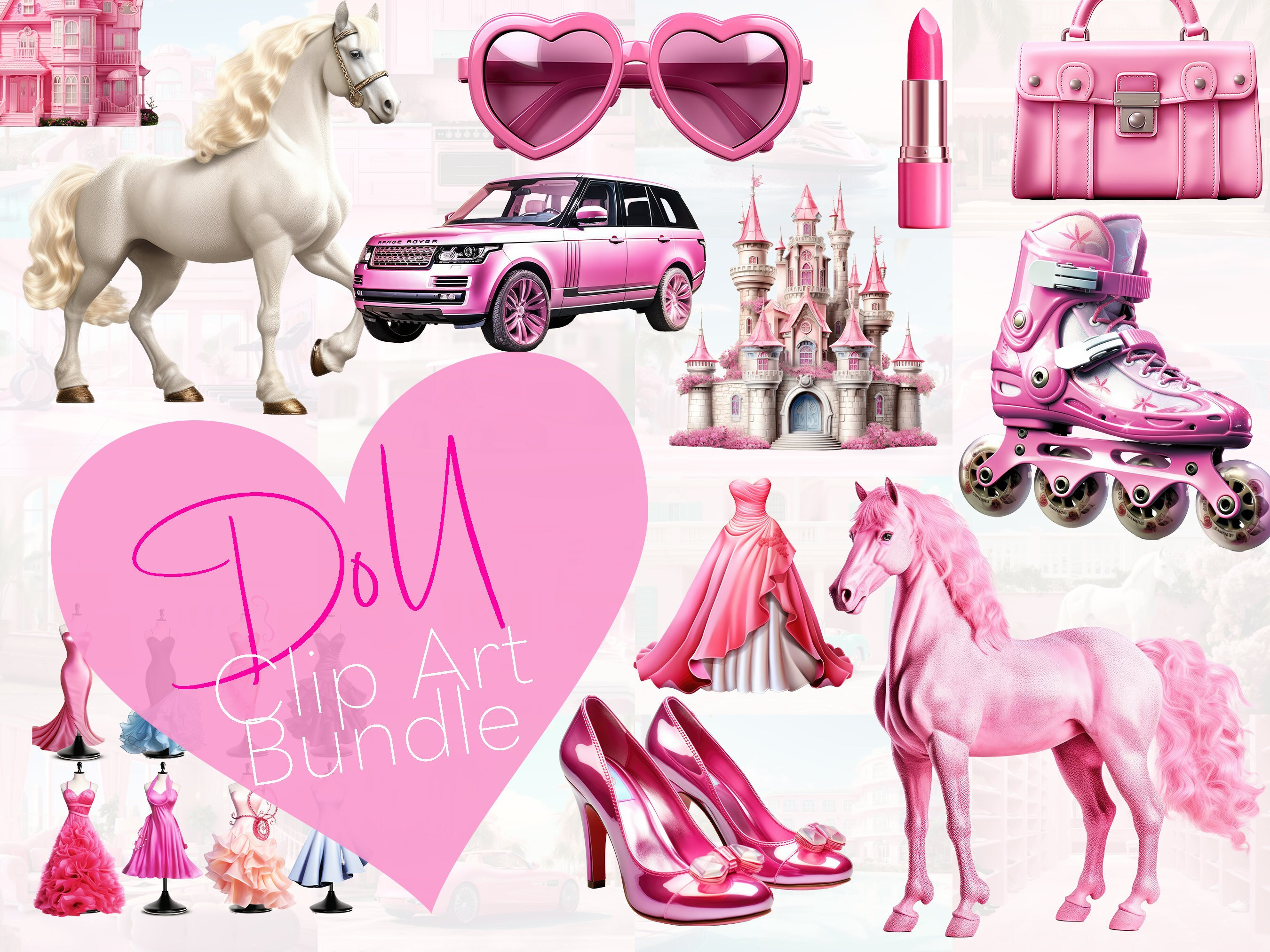 Clip Art and Image Files for Girls Clip Art Bundle for Girls Birthday ...