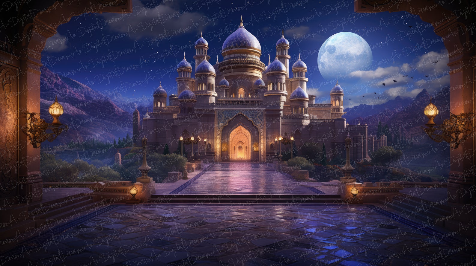 Digital Backdrop for Photoshop Digital Background ARABIAN NIGHTS Theme ...