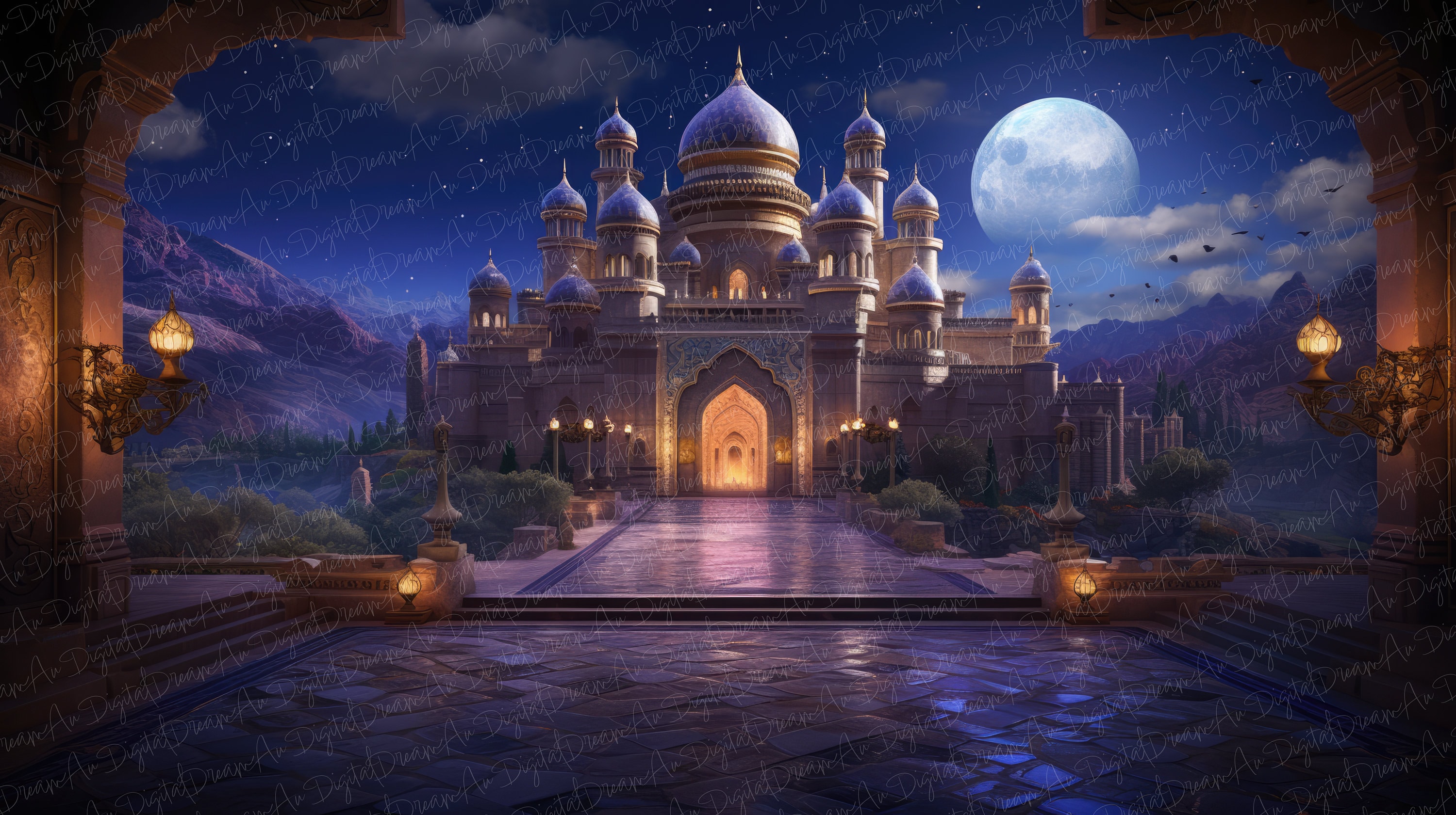 Digital Backdrop for Photoshop Digital Background ARABIAN NIGHTS Theme ...
