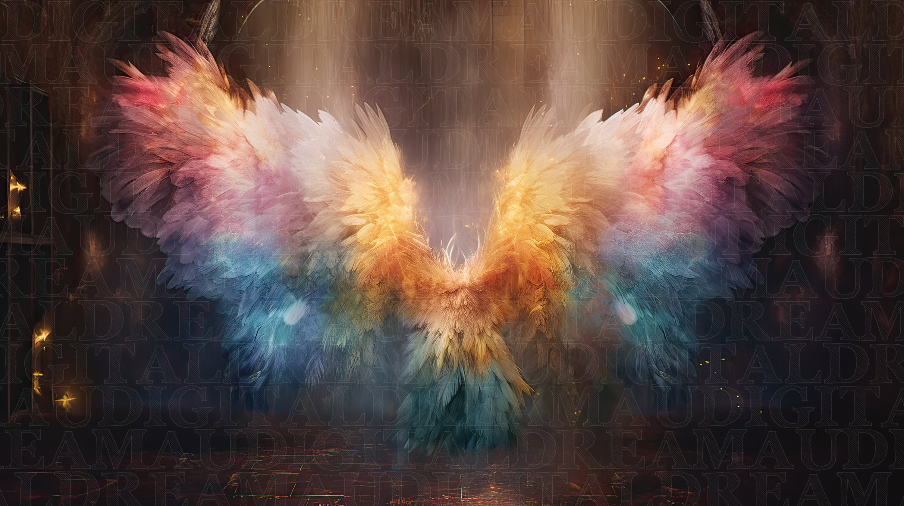 Rainbow Angel Wings Digital Backdrop Maternity Digital - Etsy