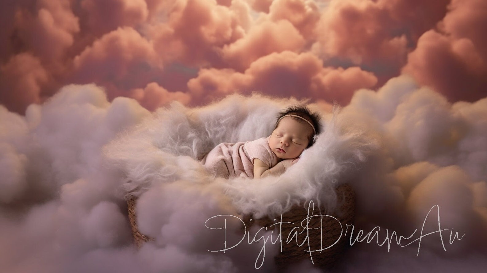 Newborn Digital Backdrop Clouds Background for Newborn Photography ...