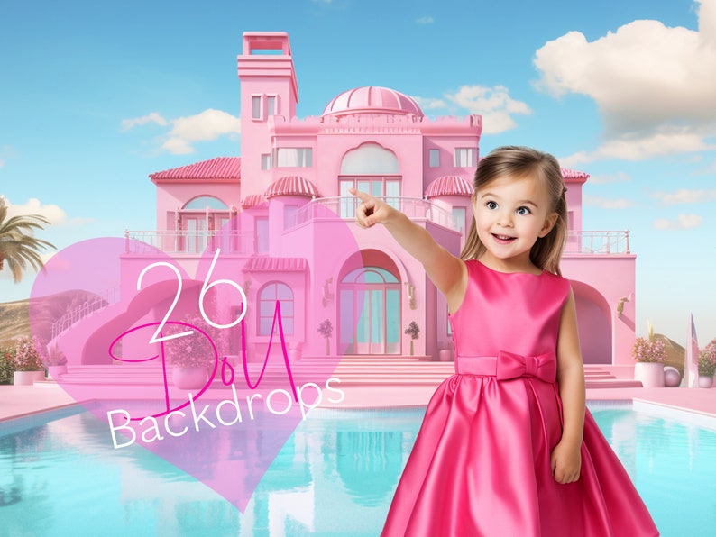 Barbie Digital Backdrop Overlay for Girls Barbie Movie Prop Barbie ...