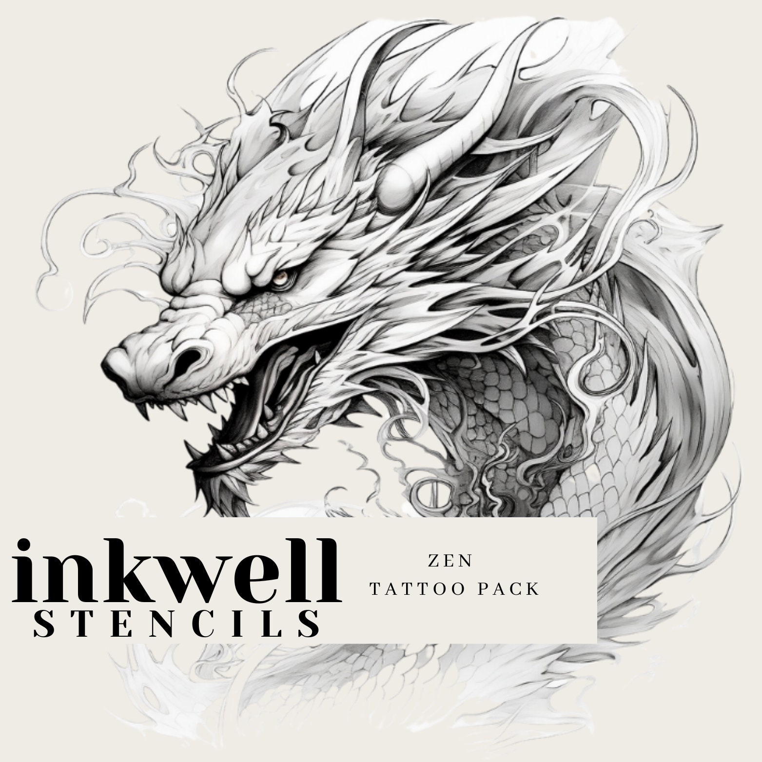 ZEN TATTOO STENCILS - Svg + Png Tattoo Flash Bundle Pack - Etsy