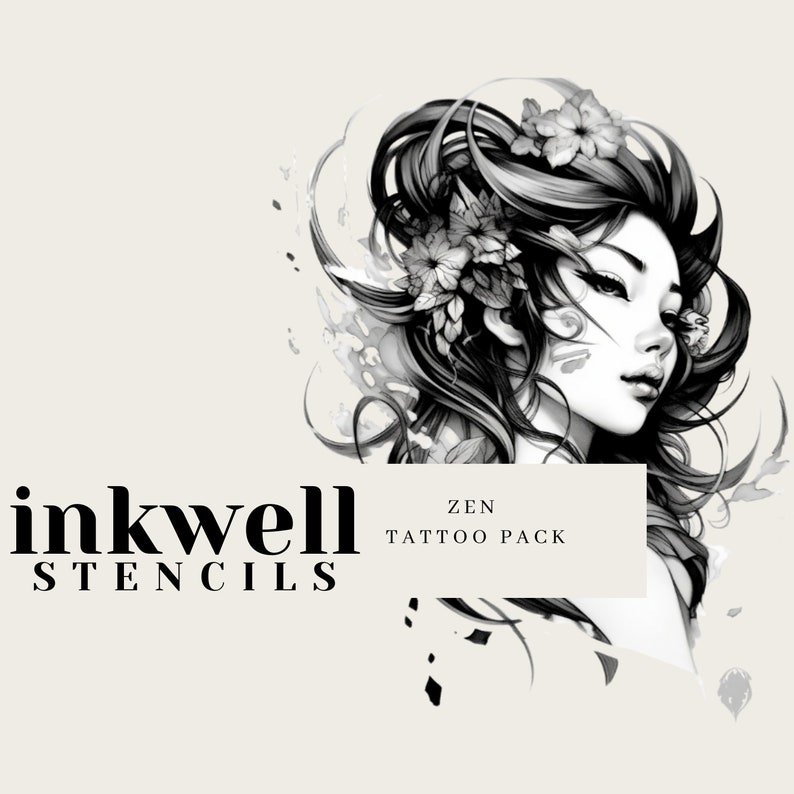 ZEN TATTOO STENCILS - Svg + Png Tattoo Flash Bundle Pack - Etsy