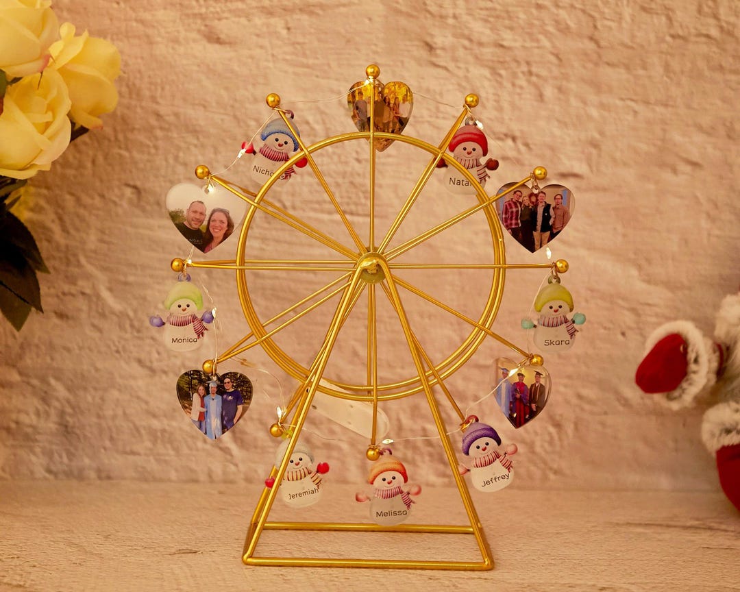 Personalized Snowman Ferris Wheel/custom Photos Ferris Wheel/christmas ...