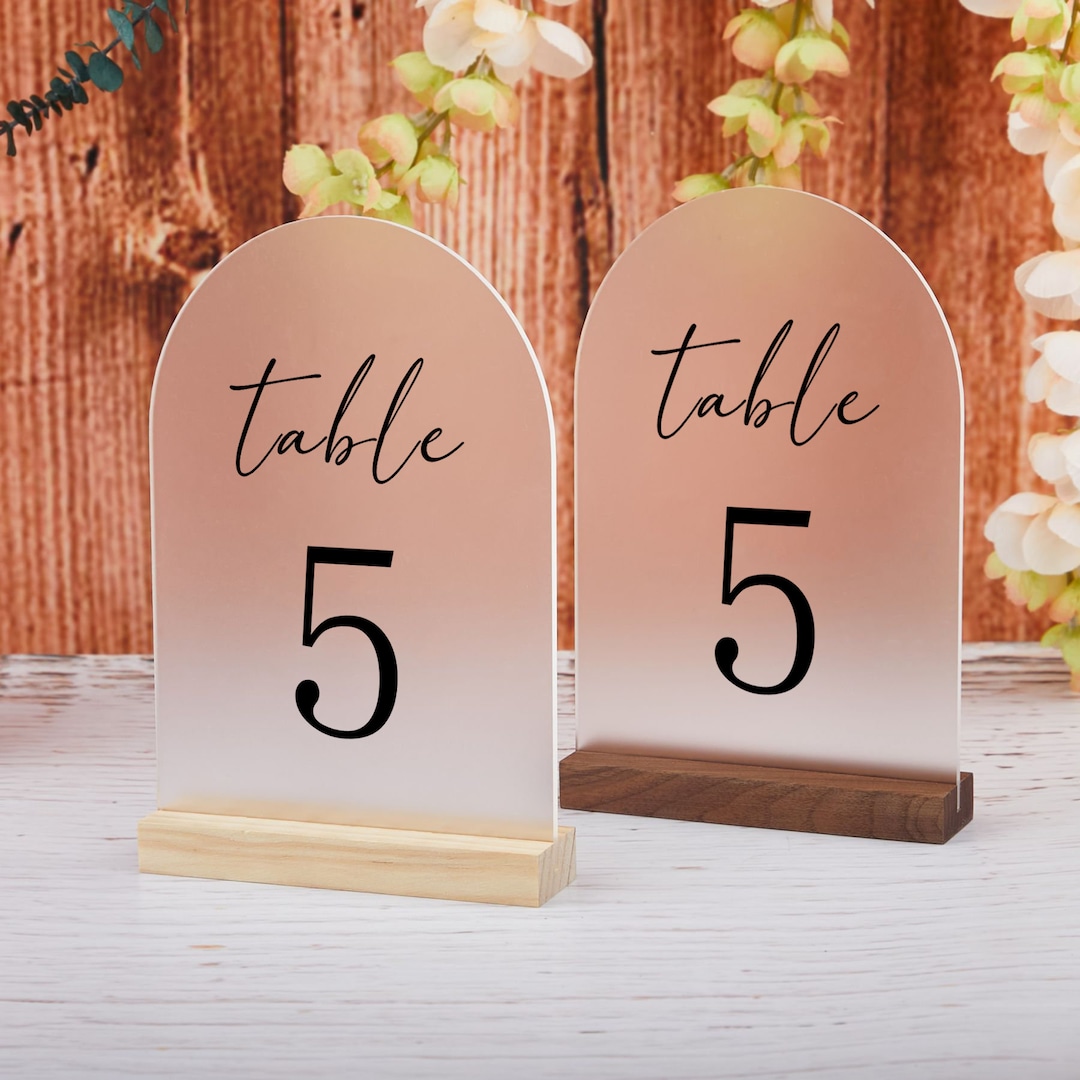 Table Numbers Wedding,acrylic Table Numbers,frosted Acrylic Table ...