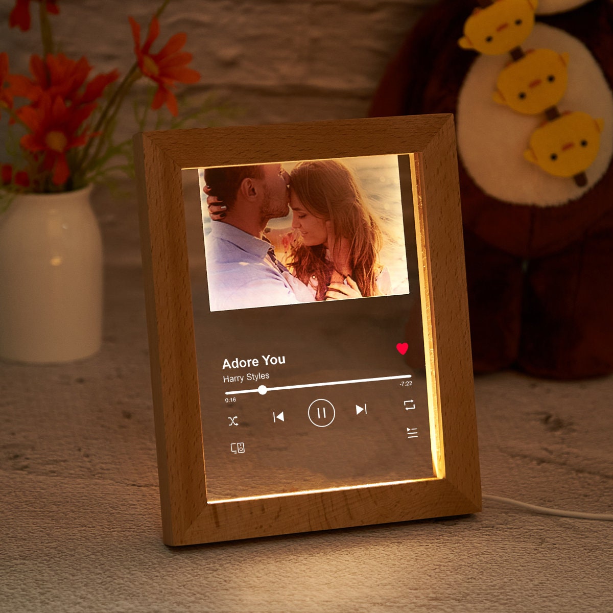 Personalized LED Light Photo Frame Night Light Custom - Etsy