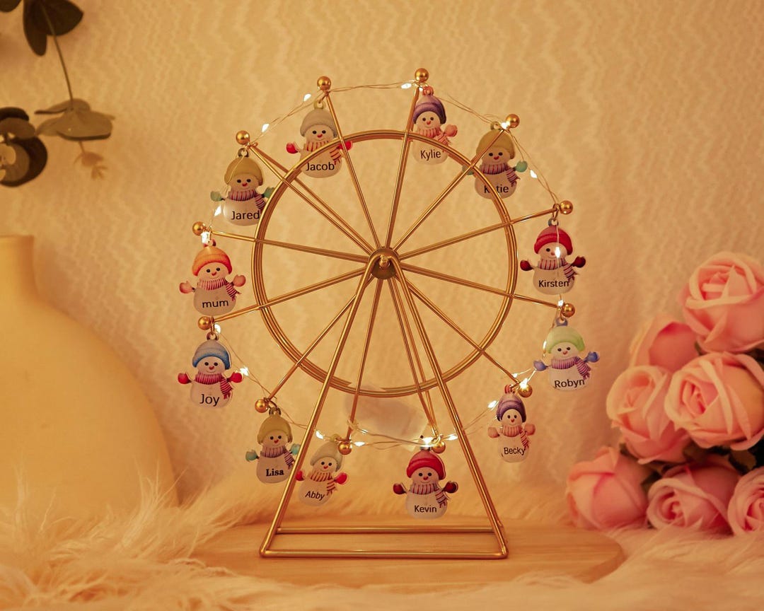 Personalized Snowman Ferris Wheel,custom Name Night Light,christmas ...