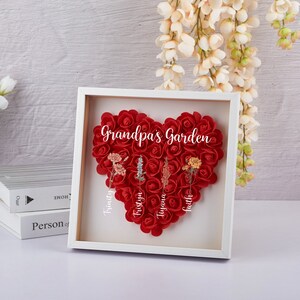 Dad Shadowbox With Flowers, Customized Gift for Any Occasion, Wish a ...