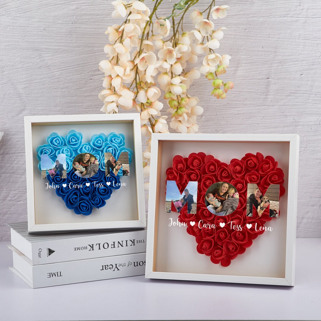 Mother's Day Gift, Personalized for Mom Flower Shadow Box, Personalized ...