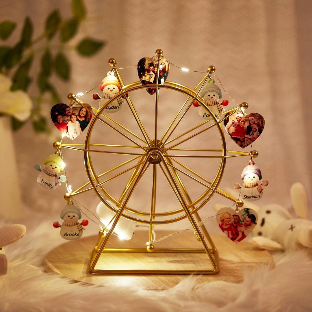 Personalized Snowman Ferris Wheel/custom Name Night Light/ Sowman Night ...